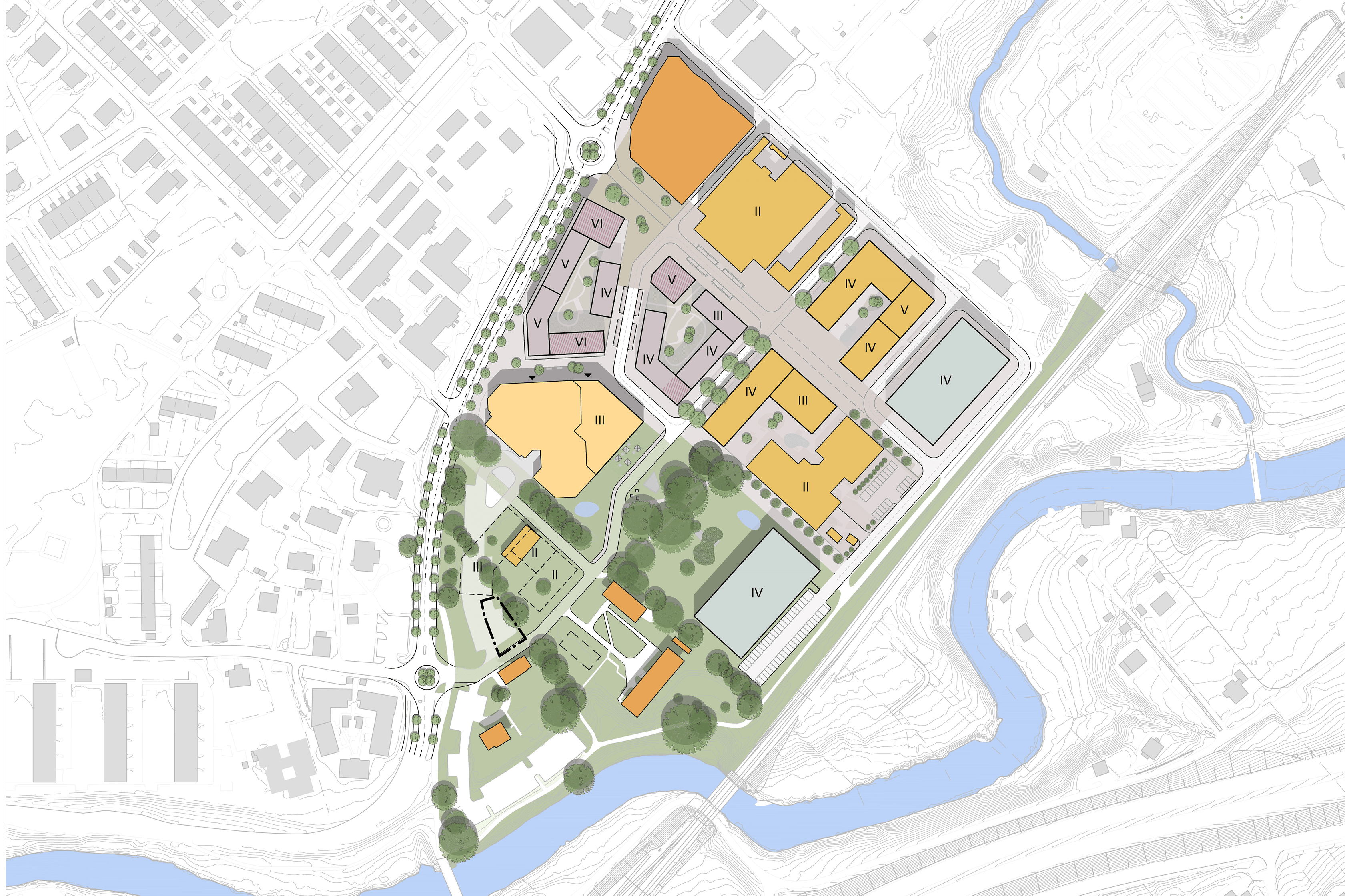 AL Studio | Strukturplan för ny stadsdel och skolområde